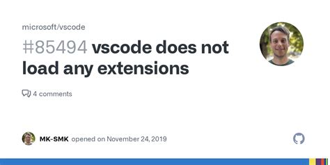 Vscode Does Not Load Any Extensions Issue 85494 Microsoft Vscode