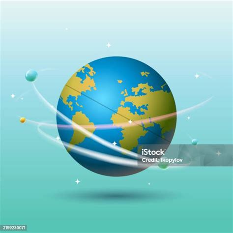 현실적인 지구 지구와 그 주위의 고리 궤도 벡터 일러스트 레이 션 0명에 대한 스톡 벡터 아트 및 기타 이미지 0명 개념 과학 Istock