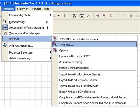 Menu Structure IFC ArchiCAD IFC Wiki