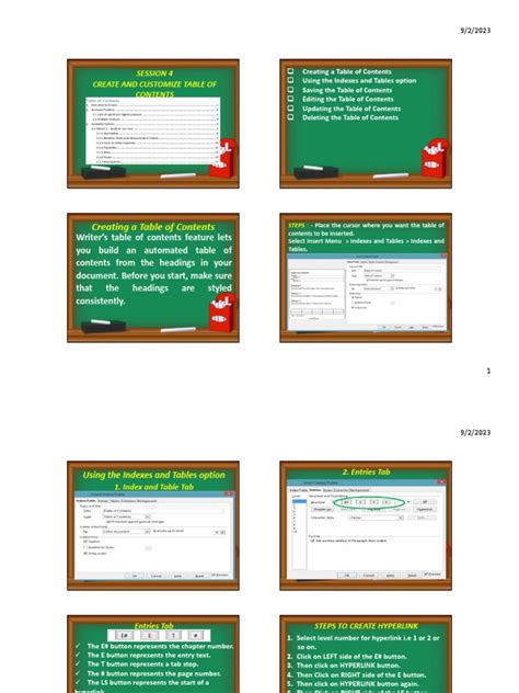 U1 Session 4 Table Of Contents Pdf Hyperlink Point And Click