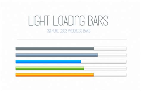light css3 loading progress bars — medialoot