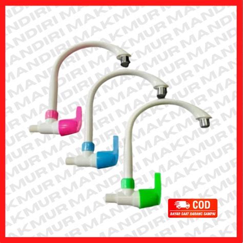 Jual Kran Angsa Keran Wastafel PVC Bak Cuci Goose Neck Faucet Plastik