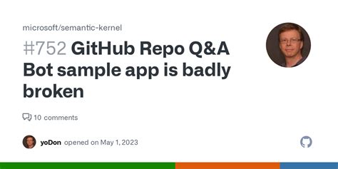 GitHub Repo Q A Sample App Is Badly Broken Issue 752 Microsoft