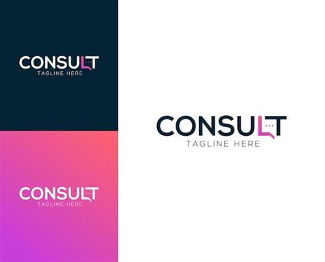 Premium Vector Consult Wordmark Logo Design Vector Illustration