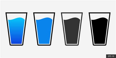 Icône En Forme De Verre Deau Ou Symbole Deau Potable Dans Un Design De