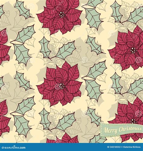 Poinsettia Pattern Stock Vector Illustration Of Poinsettia 34318553