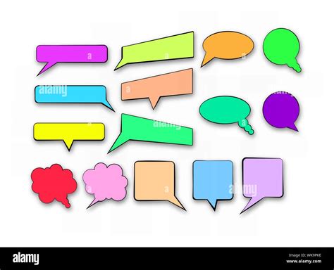 Set Of Flat Text Fields For Speech Message Quote Different Shape And