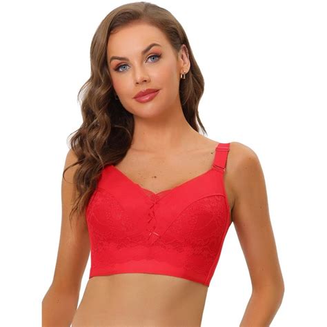 Allegra K Womens Full Coverage Wide Straps Longline Hem Wirefree Bra