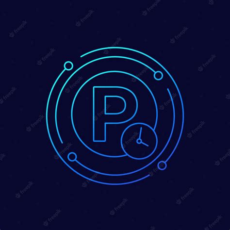 Premium Vector Parking Time Icon Linear Design
