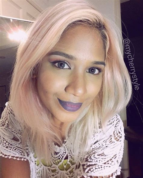 Peach Pink Hair Asian Chindian Indian Malaysian Makeup Coloured Hair Hair Journey Peach Pink