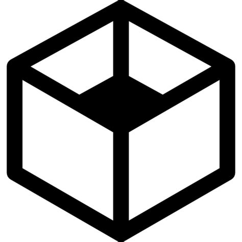 Cube Without Cover Square Free Shapes Icons