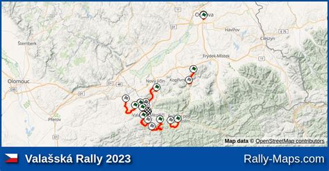 Maps Valašská Rally 2023 MČR Rally Maps
