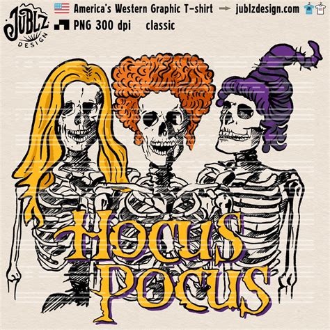 Hocus Pocus Skeleton Png Retro Halloween Png Sanderson Sisters Png