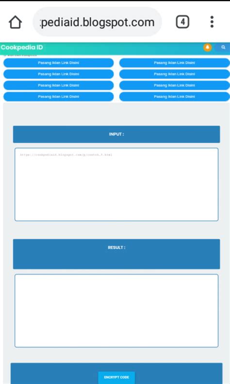 cara membuat halaman encrypt code responsive di blogger inwepo
