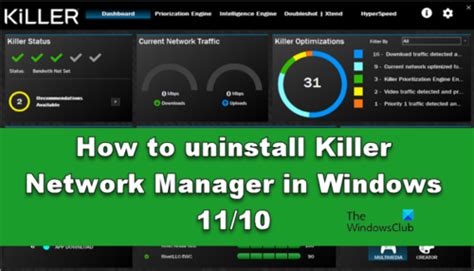 How To Uninstall Killer Network Manager In Windows 1110