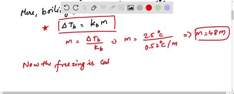 SOLVED What Is The Freezing Point Of An Aqueous Solution Of A Nonvolatile Solute That Has A