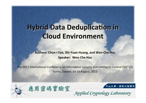 Pdf Hybrid Data Deduplication In Cloud Environment
