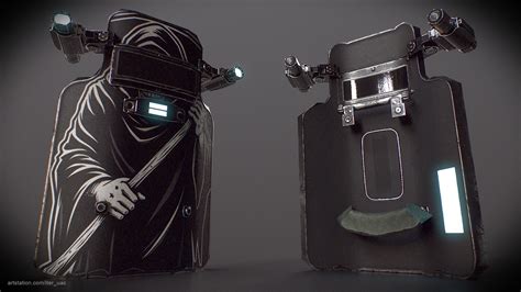 Artstation Heavy Riot Shield Low Poly