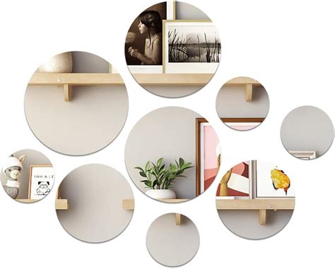 Shappy 32 Pièces Autocollant Mural de Miroir Cercle Rond de Décoration Domicile Amazon fr