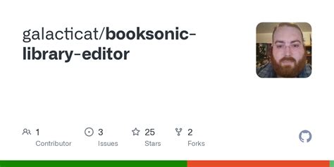github galacticat booksonic library editor