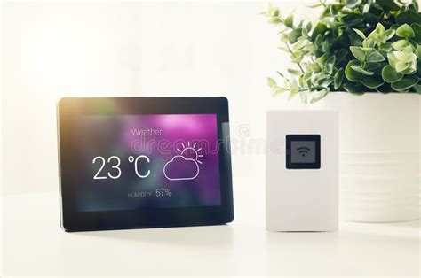 Weather Station With Lcd Display Stock Image Image Of Weather Clouds