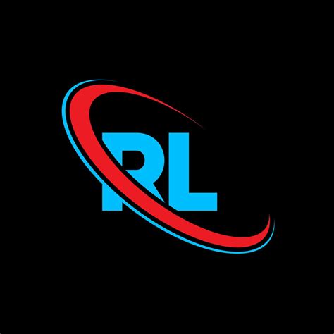 RL Logo RL Design Blue And Red RL Letter RL Letter Logo Design Initial Letter RL Linked