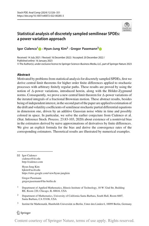 Statistical Analysis Of Discretely Sampled Semilinear Spdes A Power
