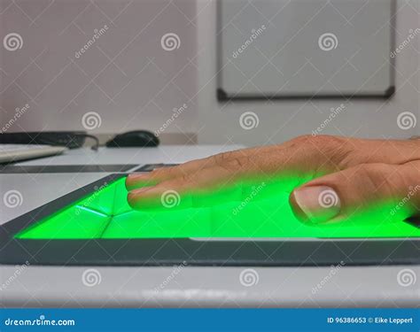 Cybersecurity Identification Fingerprint Scanner For Access Personal
