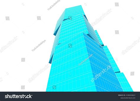Linear Architectural Drawing Vector Illustration Stock Vector Royalty