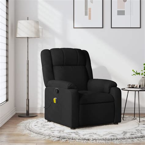Fauteuil De Massage Inclinable Noir Tissu Leroy Merlin