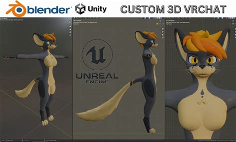 Create 3d Furry Avatar 3d Vrchat Avatar Vr Character Vrc Nsfw Outfit Unity By Philipking117