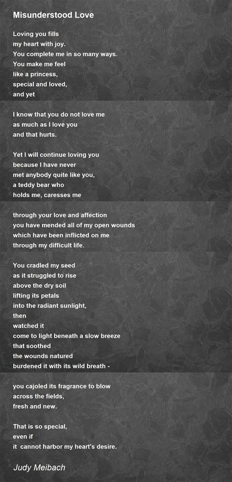 Misunderstanding In Love Poems
