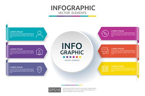 6 단계 Infographic입니다 타임 라인 3d 종이 라벨을 디자인 서식 파일입니다 비즈니스 개념 옵션입니다 콘텐츠