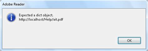 Adobe Reader Expected A Dict Object Error Does Adobe Community