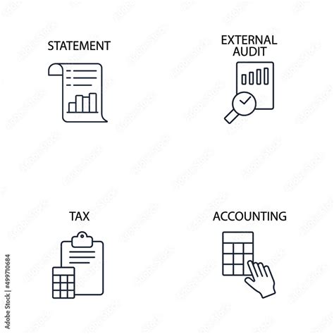 Fiscal Year Icons Set Fiscal Year Pack Symbol Vector Elements For