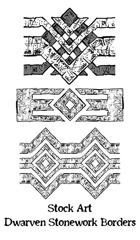 Fantasy Stock Art Pack Dwarven Stonework Borders The Black Fortress