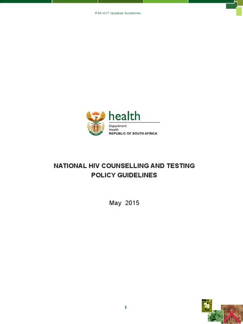 Guidelines National Hiv Counselling And Testing Hct Policy