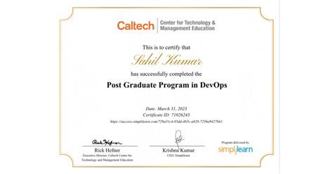 Sahil Kumar On Linkedin Post Graduate Program In Devops • Sahil Kumar