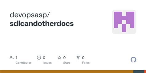 GitHub Devopsasp Sdlcandotherdocs
