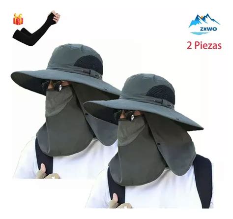 Sombrero Para El Hombres Sol Con Proteccion Cuello Y Cara Meses Sin Intereses