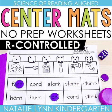 R Controlled Vowels Science Of Reading No Prep Literacy Center Mats