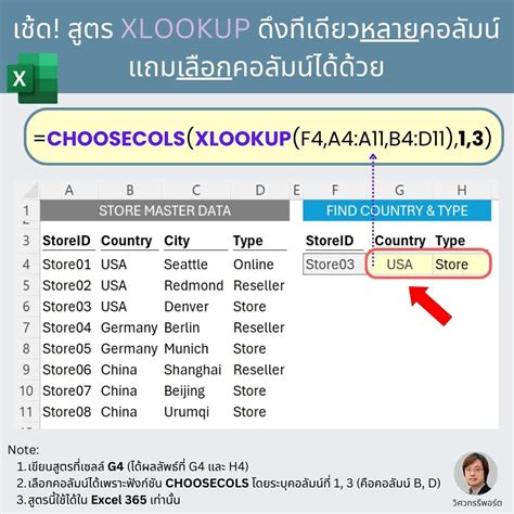 วิศวกรรีพอร์ต ถาม Xlookup ดึงข้อมูลทีเดียว 3