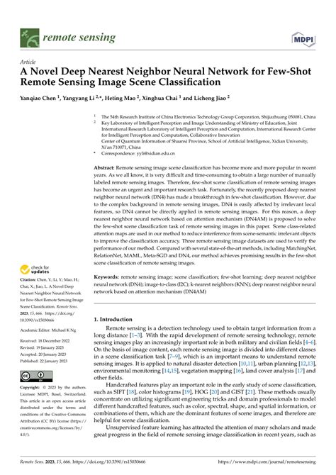 Pdf A Novel Deep Nearest Neighbor Neural Network For Few Shot Remote