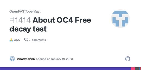 About OC4 Free Decay Test OpenFAST Openfast Discussion 1414 GitHub