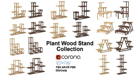 Artstation 3dmodel Pbr Wood Plant Stand Game Assets