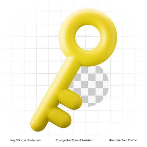 Premium Psd Key Password Security Symbol User Interface 3d
