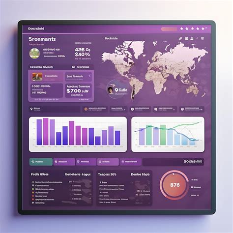 Premium AI Image Web Dashboard Marketing Campaign Performance Dashboard Tabbed Layout Visua