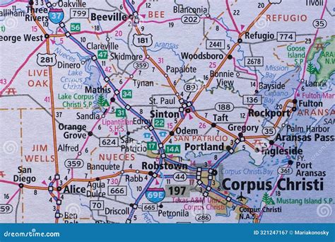 Map Of Corpus Christi Editorial Photography Image Of Alice 321247167