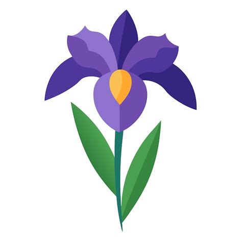 Iris Flower Clipart Cartoon Style Vector Premium Ai Generated Vector