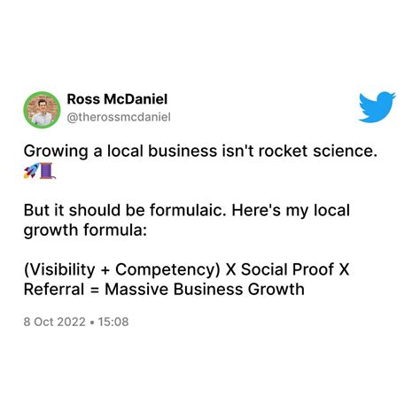 Growing A Local Business Isnt Rocket Science 🚀🧵 Ross Mcdaniel